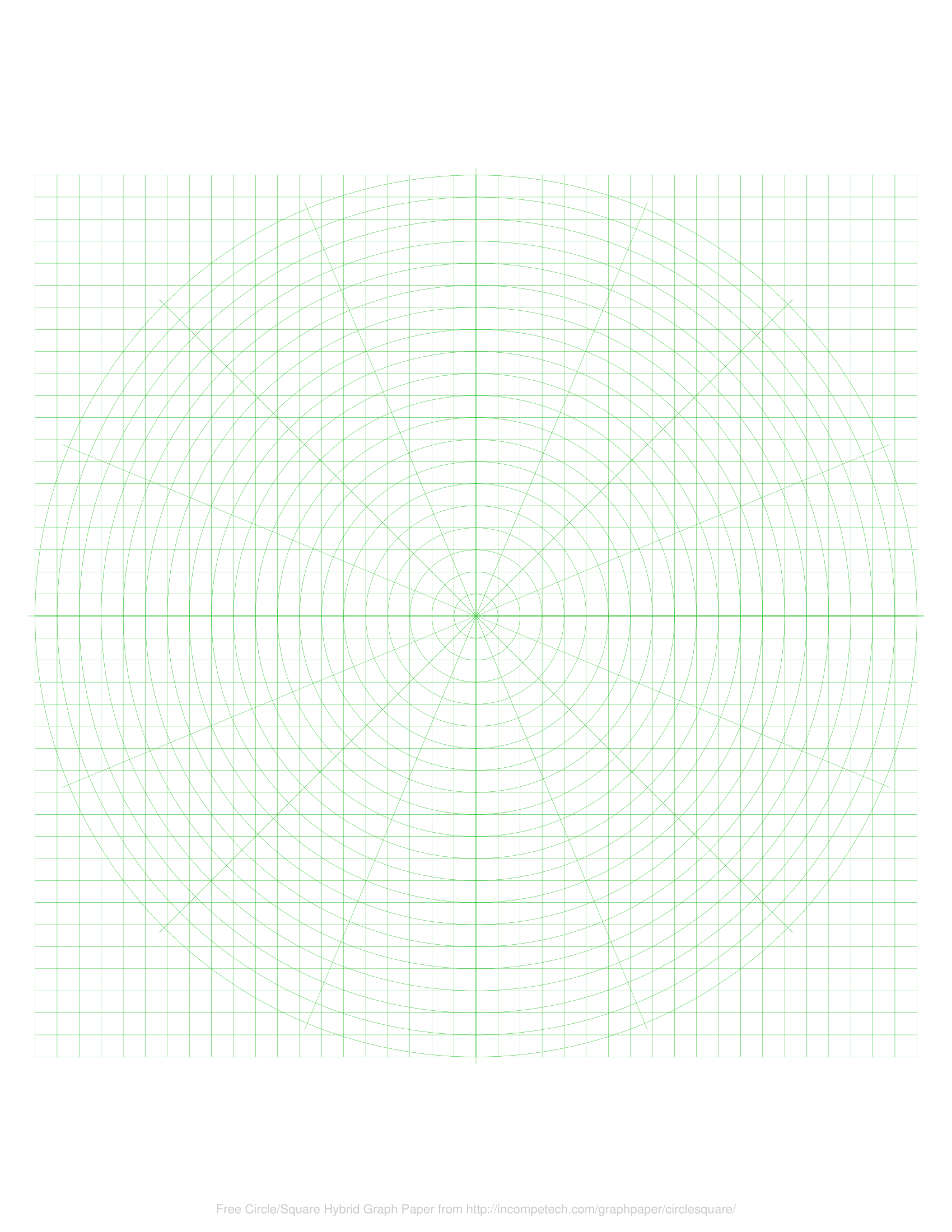 Free Online Graph Paper / Radial Square Hybrid