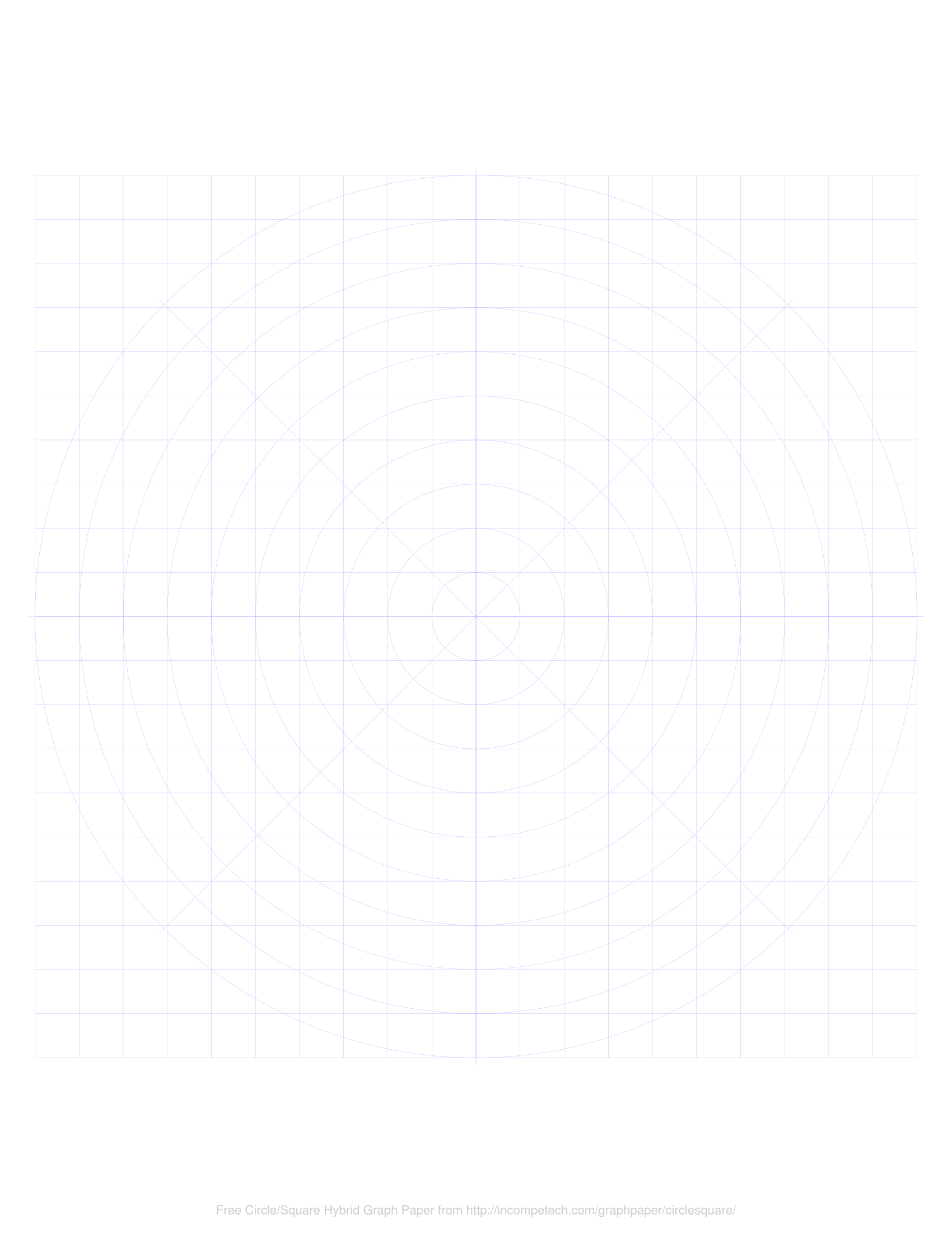 Free Online Graph Paper / Radial Square Hybrid