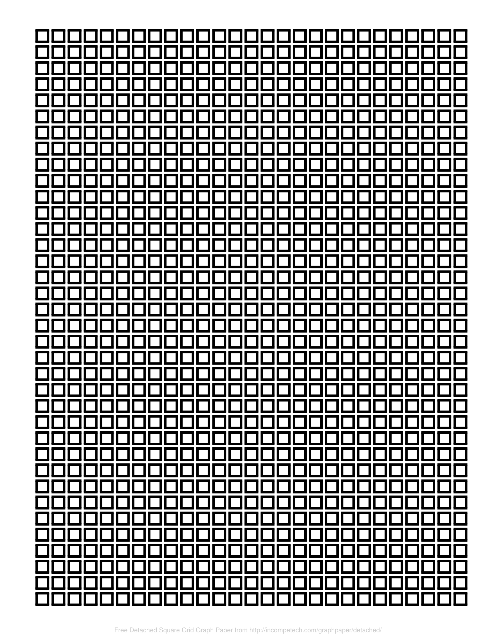 Free Online Graph Paper / Detached Squares